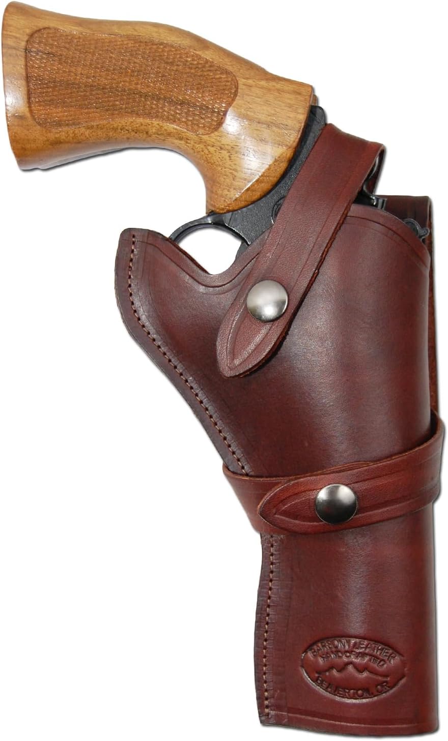 Amazon.com : Barsony New Burgundy Leather Western Style Gun Holster for ...