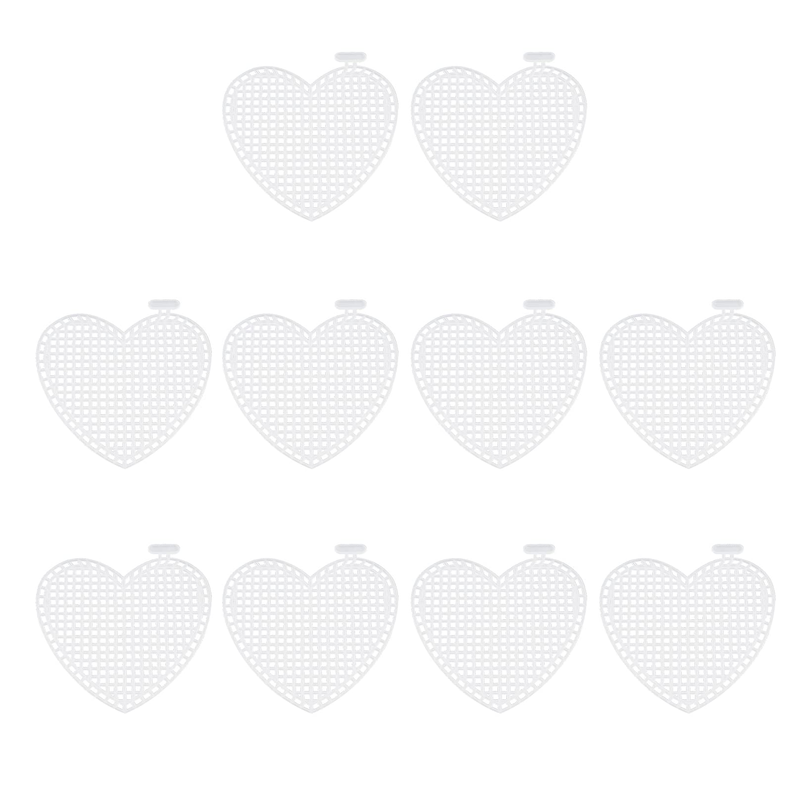 Amazon.com: MY MIRONEY 10Pcs Mesh Plastic Canvas Kits Heart Shape Cross ...