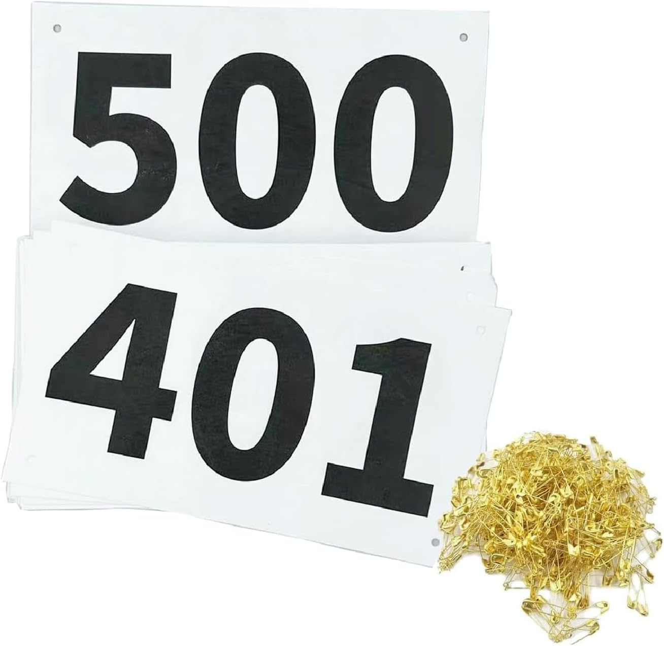 Amazon.com: Running Race Bibs Large Numbers with Safety Pins for ...