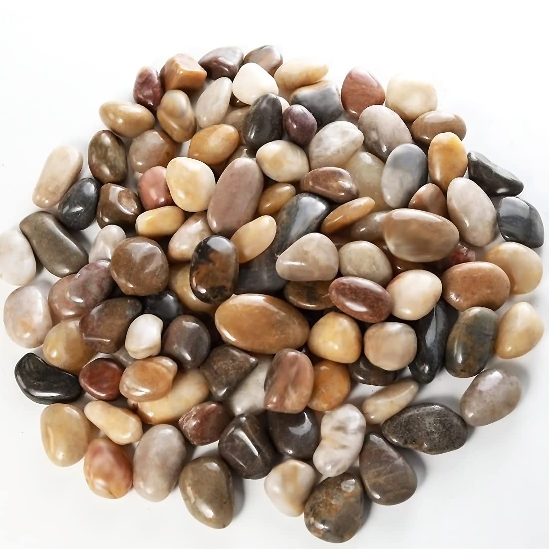 Amazon.com: 18 Pound Colorful River Rocks, Decorative Natural Polished ...