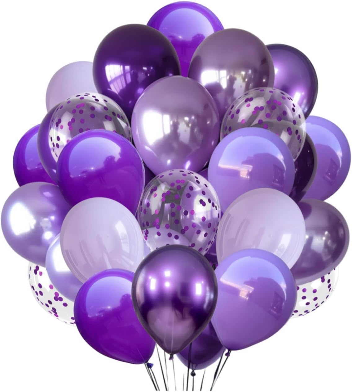 Amazon.com: JOJO FLY 50 Pcs 12 Inches Purple and White Balloons, Purple ...