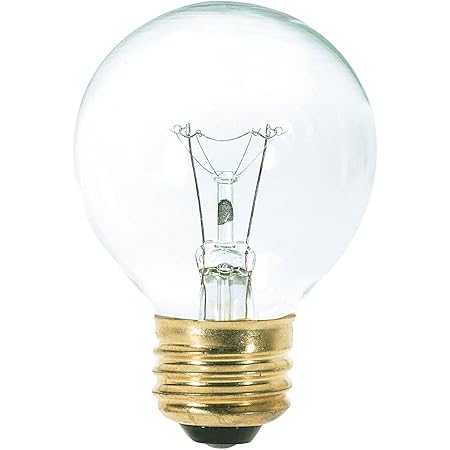 Satco S3828 120V Medium Base 40-Watt G18.5 Light Bulb, Gloss White ...