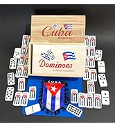Amazon.com: PRK 14 Cuban Dominoes Double 9 Set with Cuban Mini Flag and ...