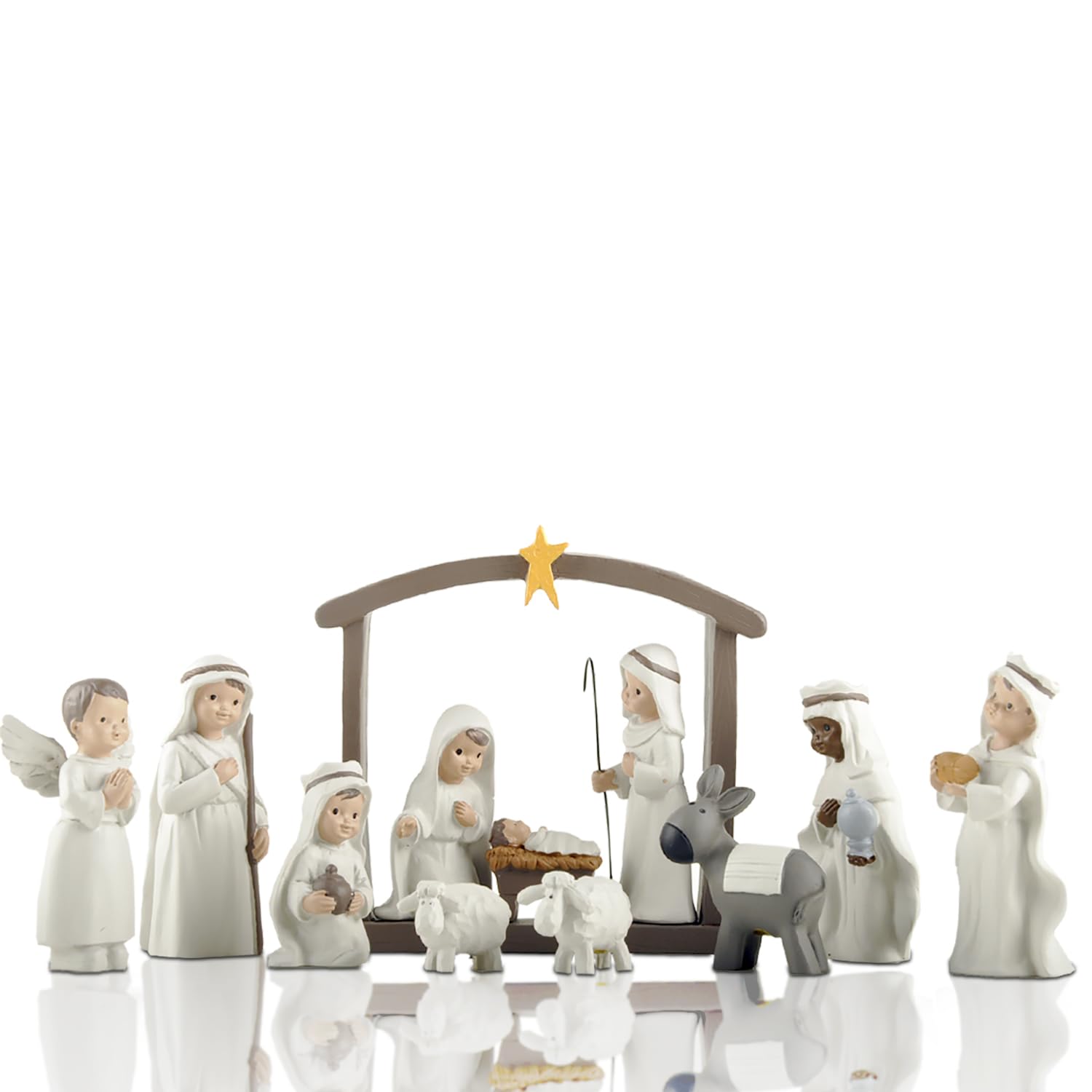 Snapklik.com : ENNAS Little People Nativity Set 12-Piece Mini Christmas ...