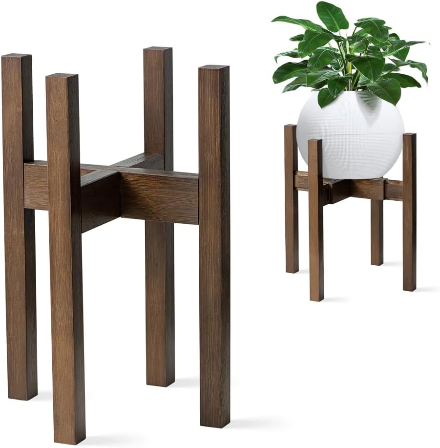 Amazon.com: KESAIH Plant Stand Pack of 2, Stackable&Adjustable Plant ...