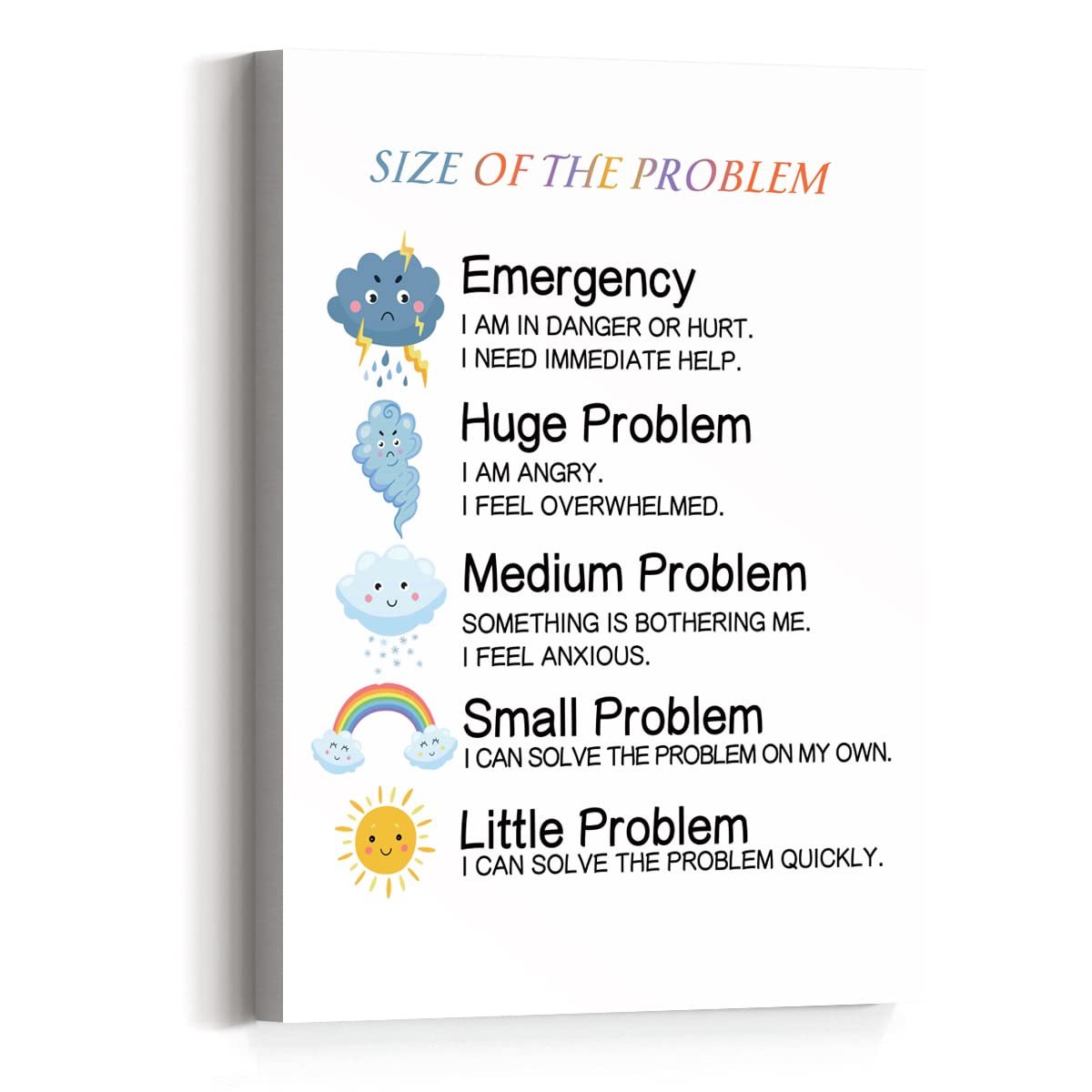 Snapklik.com : JANLAN Size Of The Problem Canvas Wall Art, Funny Mental ...