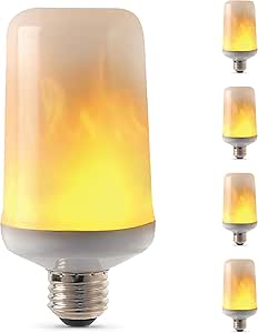 Feit Electric 3-Watt LED Light Bulb with Flame Effect, 1500K Warm White ...