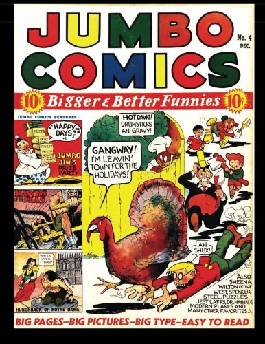 Jumbo Comics #4 (B&W): Featuring Lou Fine Will Eisner Bob Kane and more ...