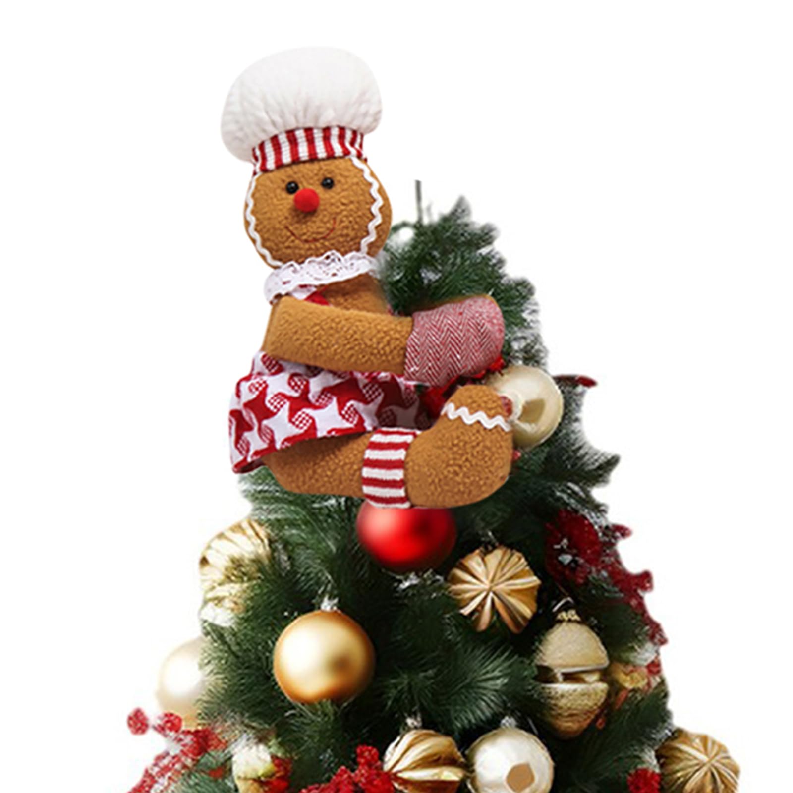 Christmas Topper Hat Gingerbread Man Christmas Tree Topper Decorations ...