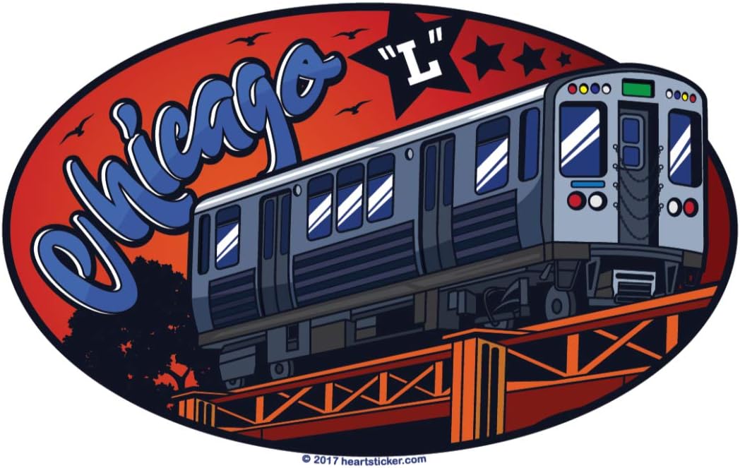 Amazon.com - Chicago Sticker Cta Subway Train All Weather Vinyl Decal ...