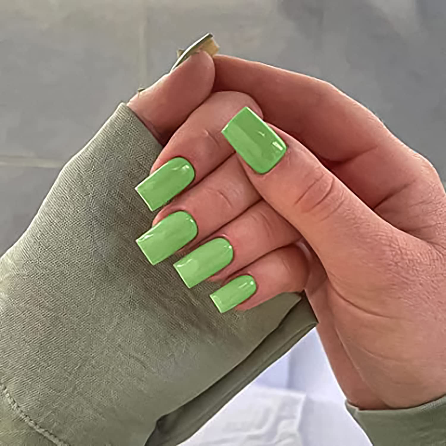 Neon Green Nails