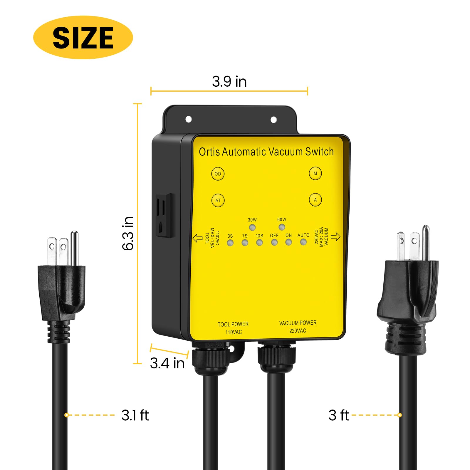 Snapklik.com : 220V Automatic Vacuum Switch, Dust Collector Switch For ...