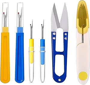 6PCS Seam Ripper Kit - 2 Large 2 Small Stitch Removers - 2 Thread ...