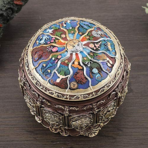 Candeon Music Box Vintage Music Box with 12 Constellations Rotating ...