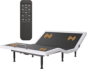 Amazon.com: Yireehome Adjustable Bed Frame Queen with Massage, Wireless Remote, Head Foot ...