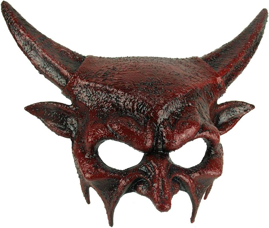 Amazon.com: Things2Die4 Dark Demon Adult Halloween Red Horned Devil ...