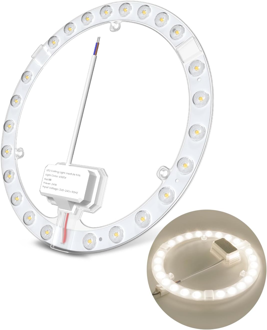 5.3 Inch Ceiling Fan LED Light, 3000K 4200K 6500K LED Retrofit Kit ...