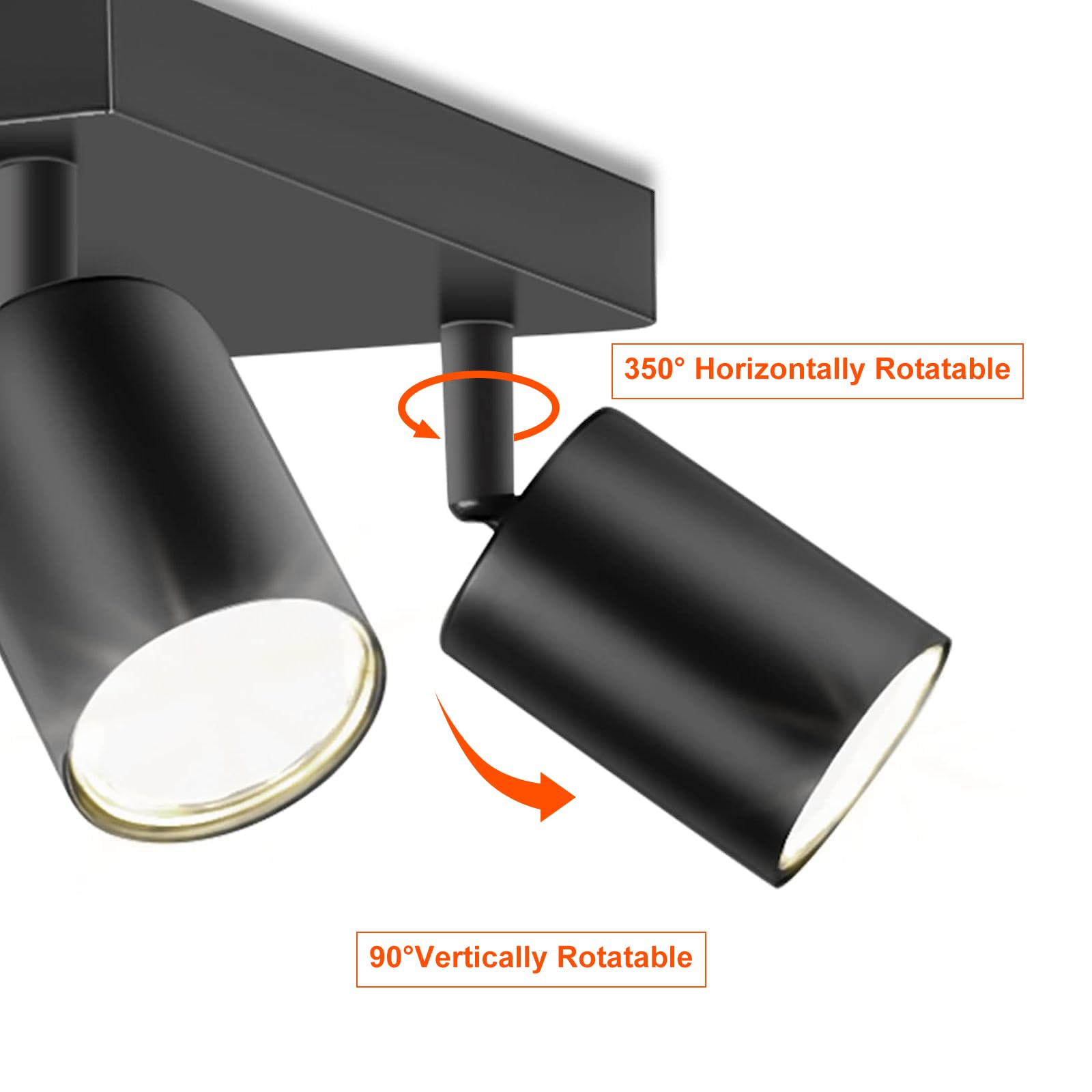 Snapklik.com : Ceiling Spot Lights Indoor: 4 Lights Led Flush Mount ...