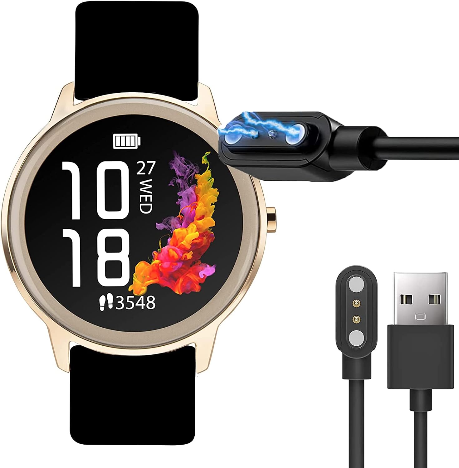 Compatible for Sekonda Flex Smart Watch Charger, 2 Pin Magnetic USB ...