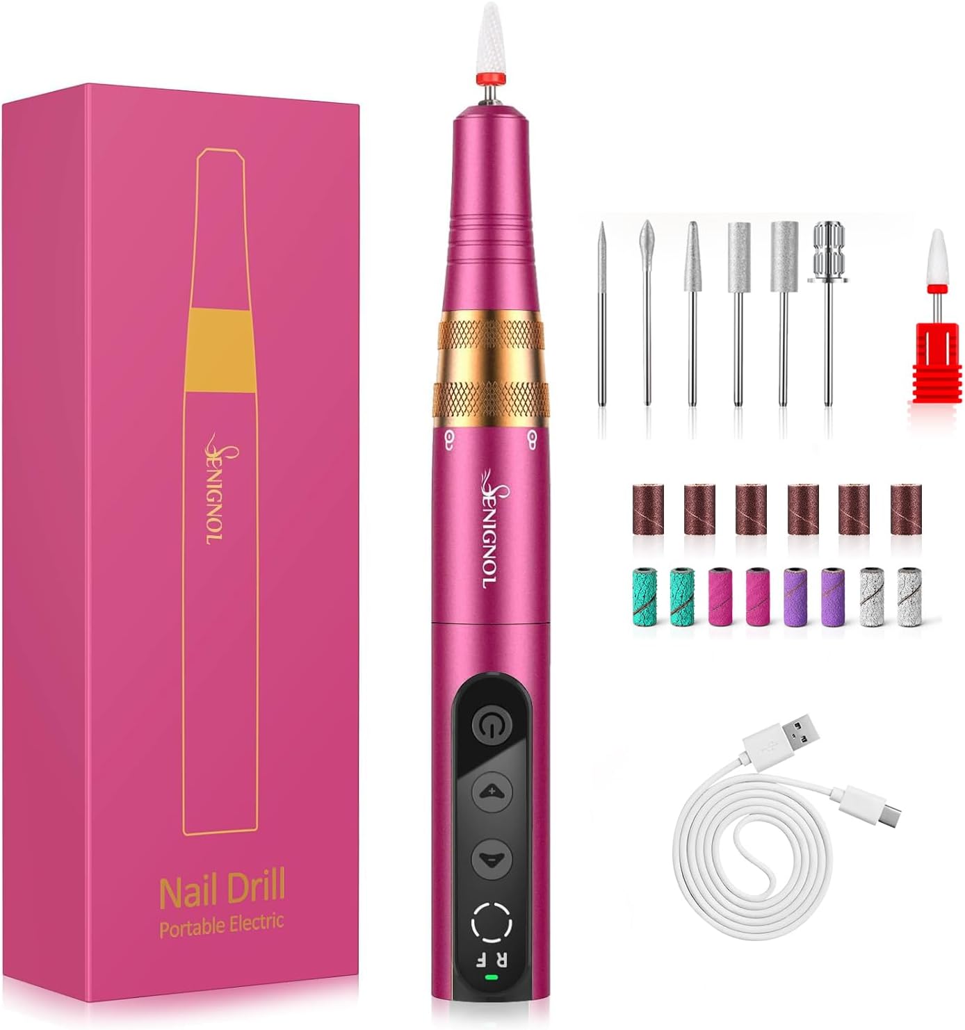 Amazon.com: MelodySusie Electric Nail Drill, Portable Cordless ...