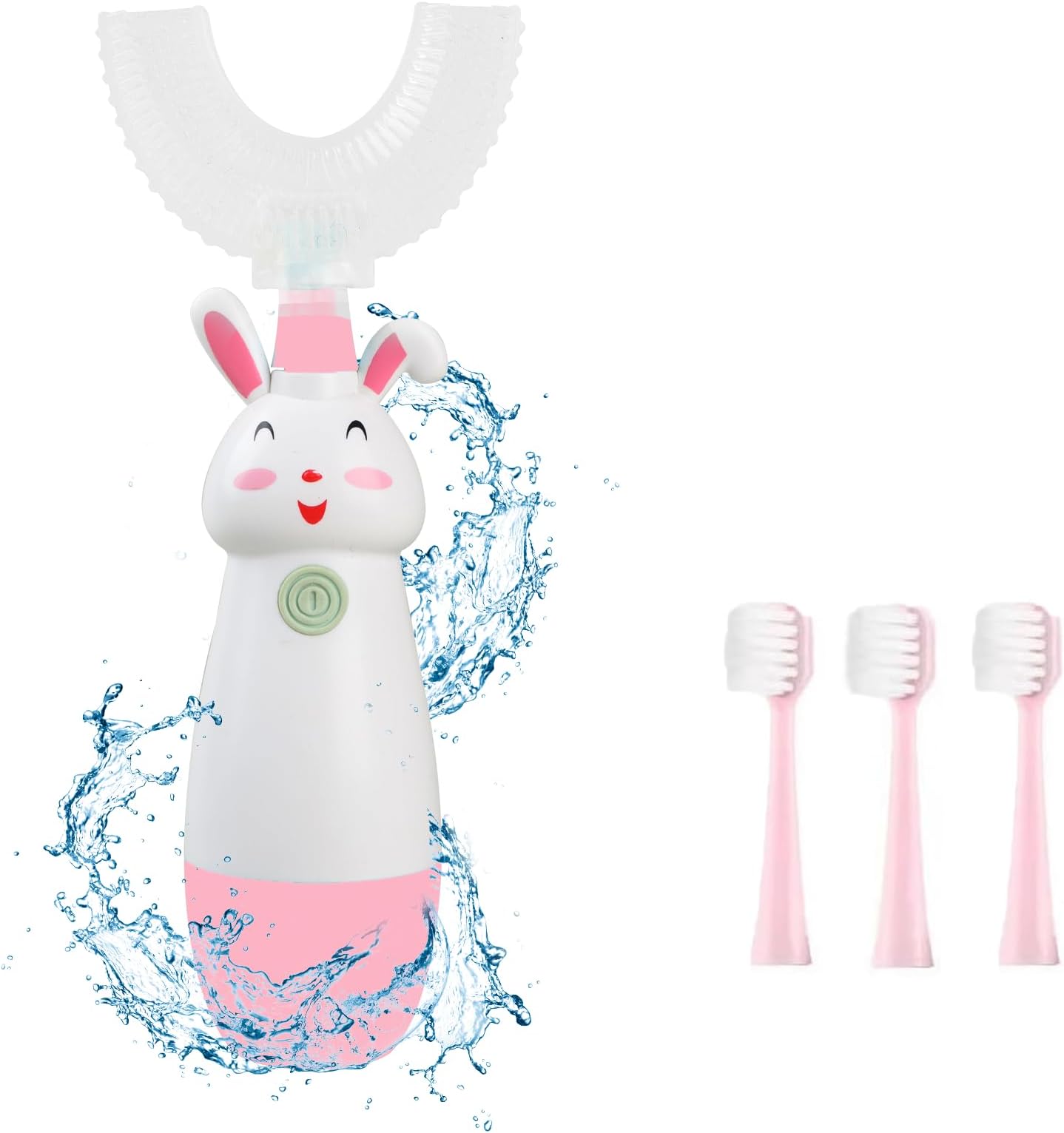 Amazon.com: Meqtpomy Kids U-Shaped Electric Toothbrush (with 3 Brush ...