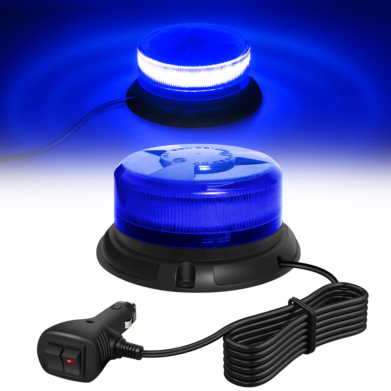 Dinfu Blaulicht Auto, blaulicht magnet 12V Frontblitzer Magnetfuß ...
