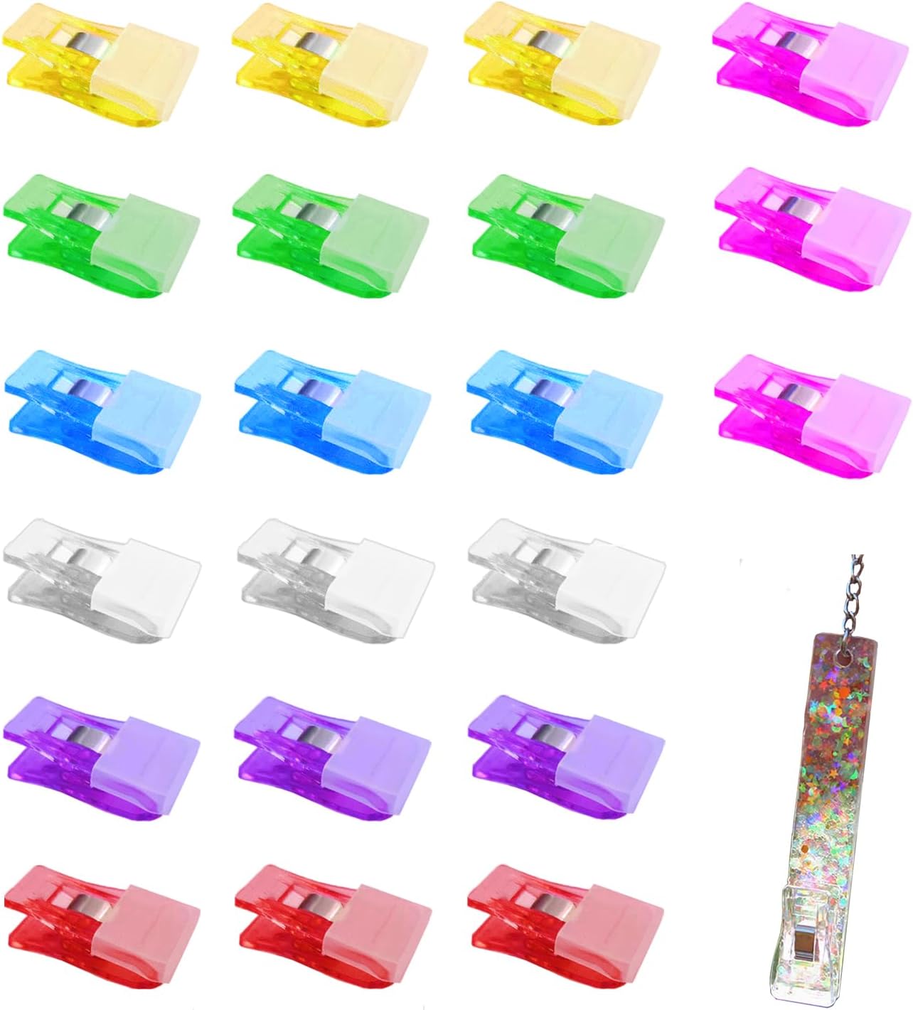 VEINARDYL 21 pcs Acrylic Clips, Debit Bank Card Grabbers Card Puller ...