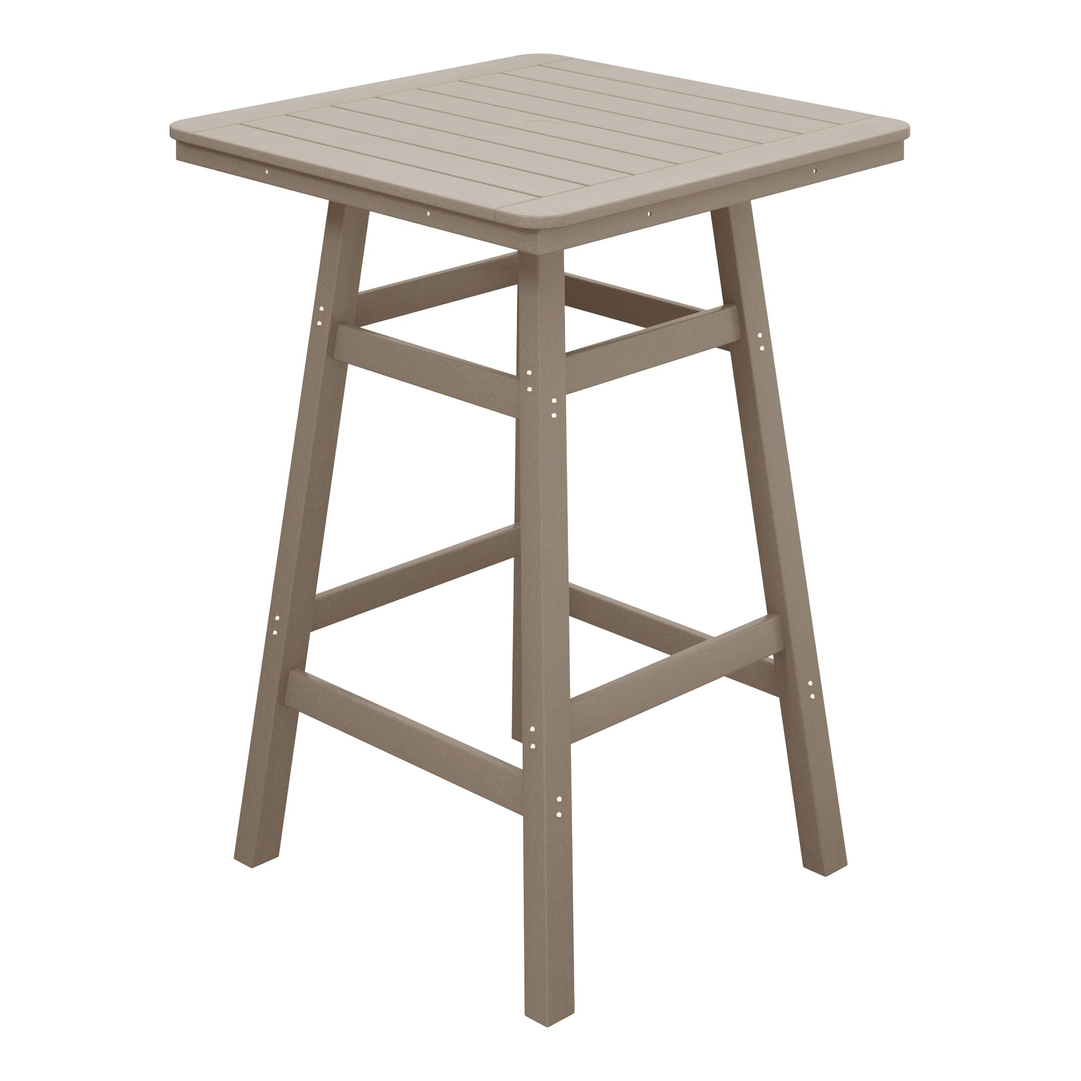 Amazon.com: Costaelm Outdoor Bar Table, 42" Counter Height Square Patio ...