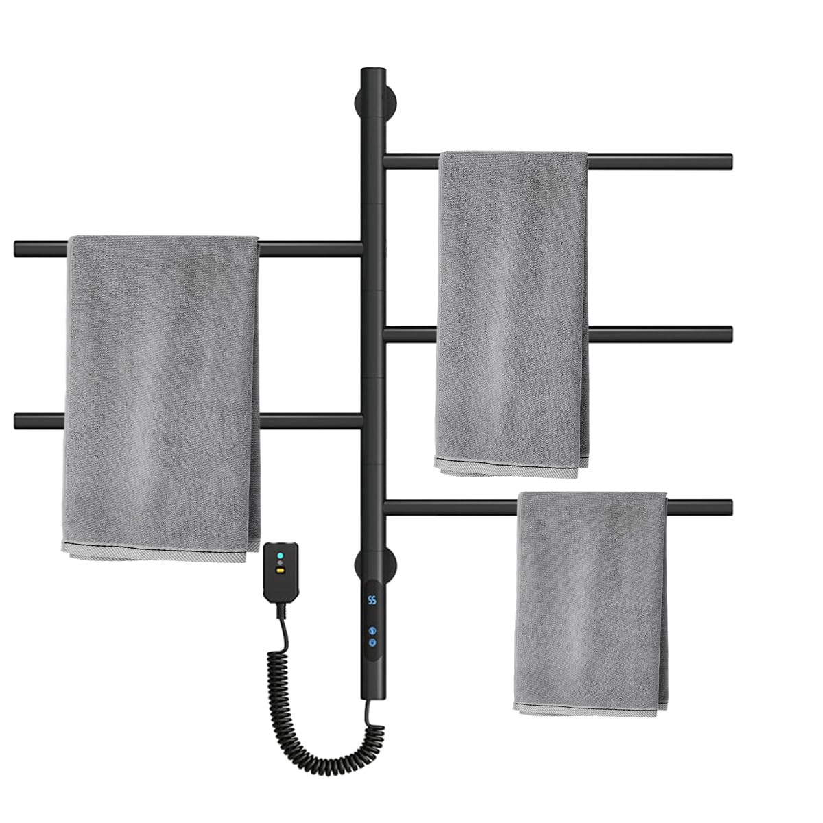 Amazon.com: Electric Heated Towel Warmer Rack, Stainless Steel Wall ...