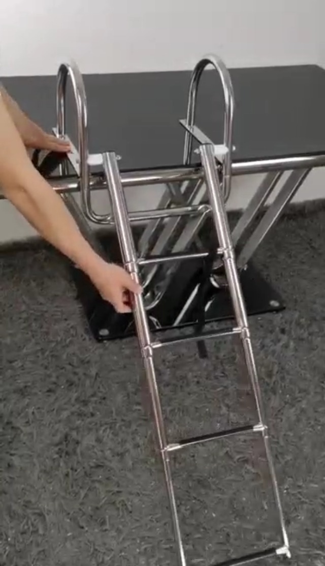 Snapklik.com : COC-LF 4 Steps Pontoon Boat Ladder, Stainless Steel ...