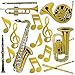 Amazon.com: Beistle Gold Foil Musical Instruments Cutouts : Everything Else