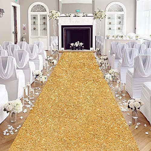 Amazon.com: Gold Carpet Runner for Party Sequin Gold Aisle Runner 2ft x ...