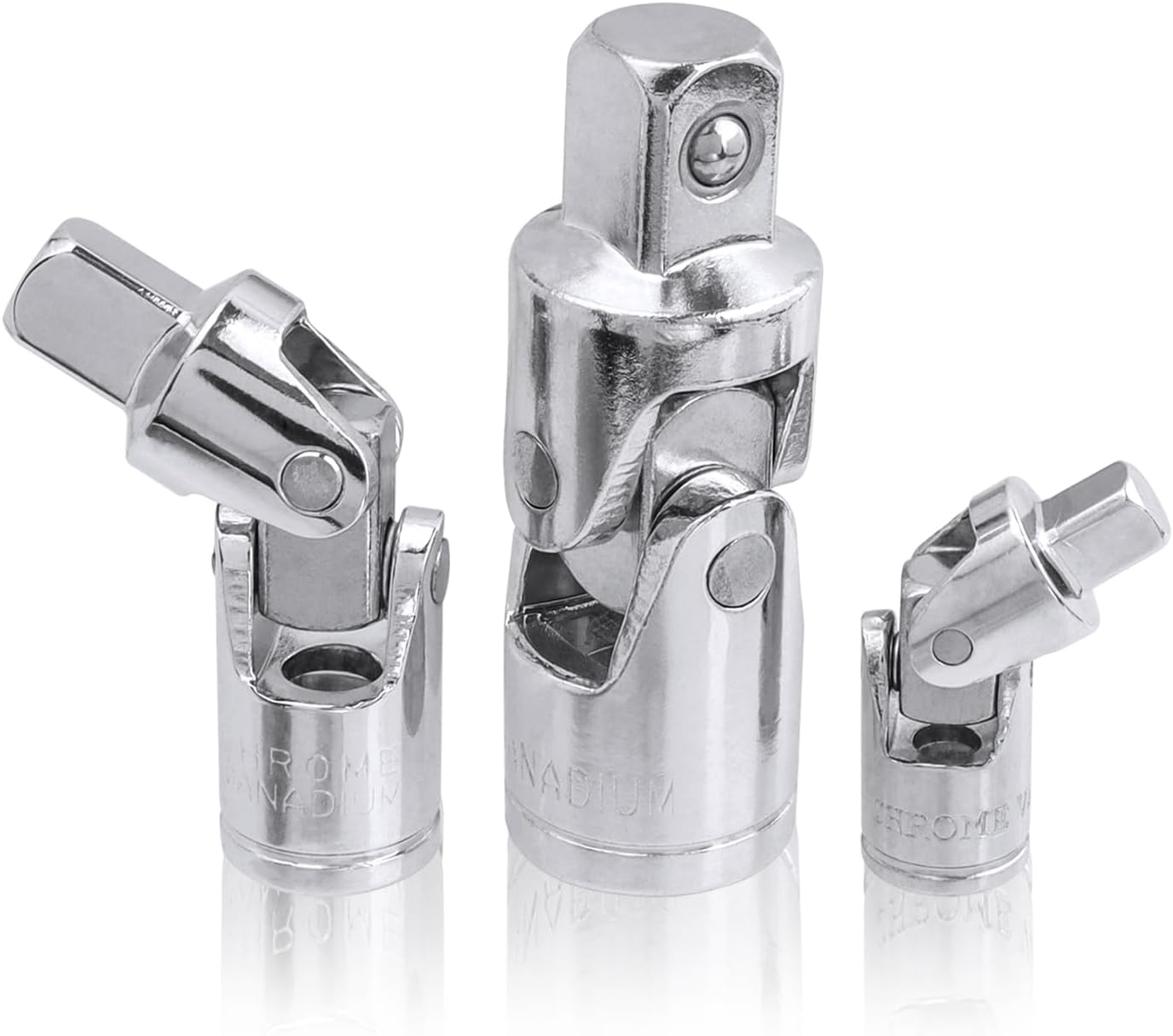 Mesee Universal Joint Socket Set 1/4" 3/8" 1/2" Drive Swivel Impact ...