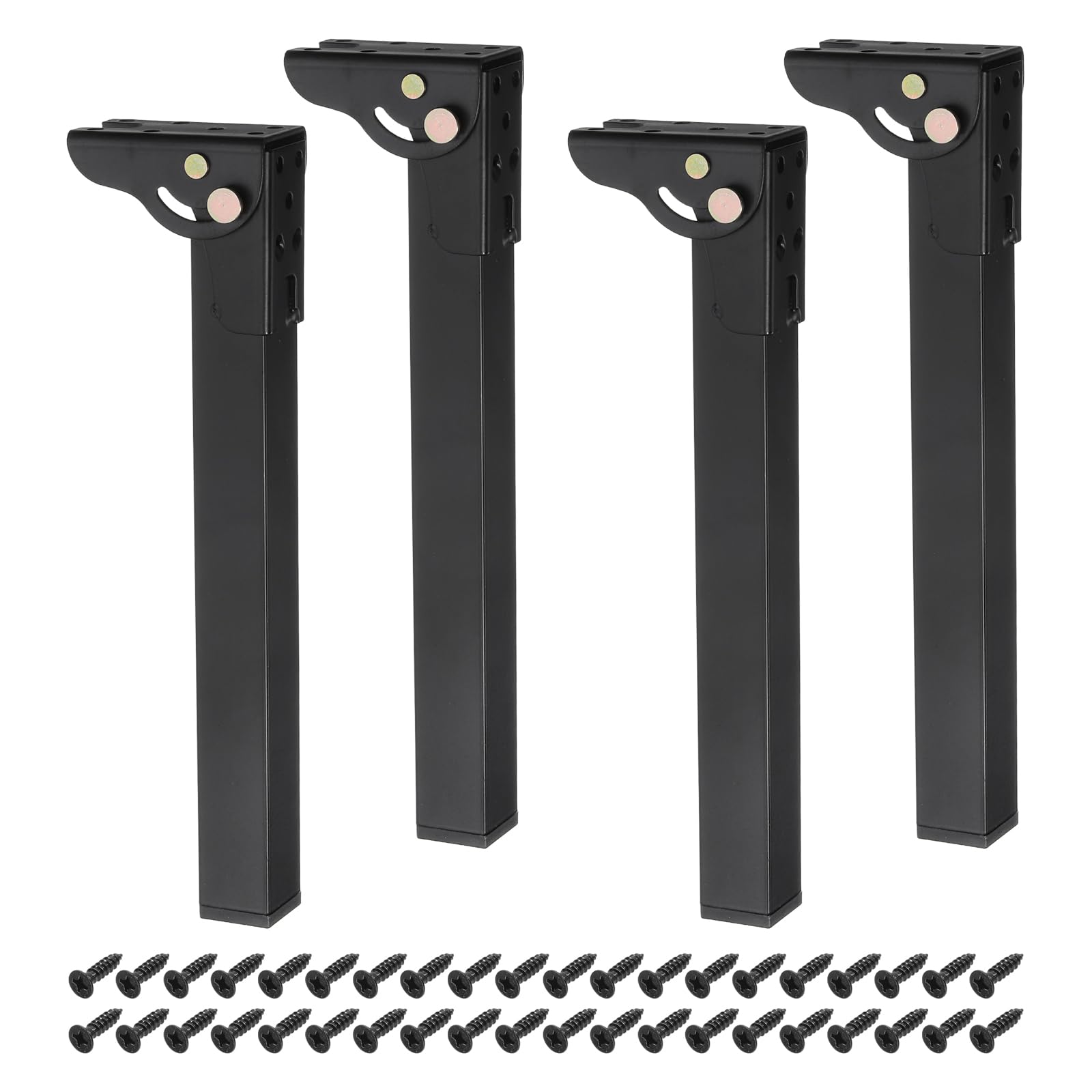 Amazon.com: uxcell 4 Pcs Metal Folding Table Legs, Height 9.84 Inch ...
