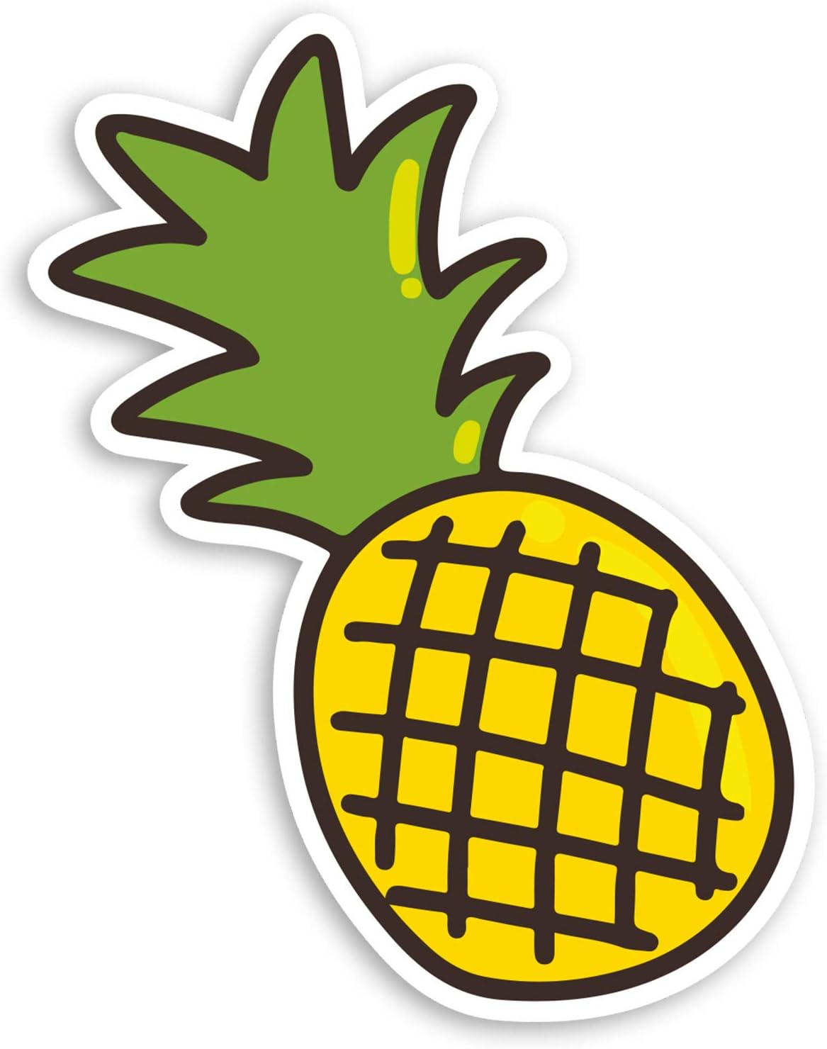 2 x 10cm Tropical Pineapple Fruit Vinyl Stickers - Healthy Food Sticker ...