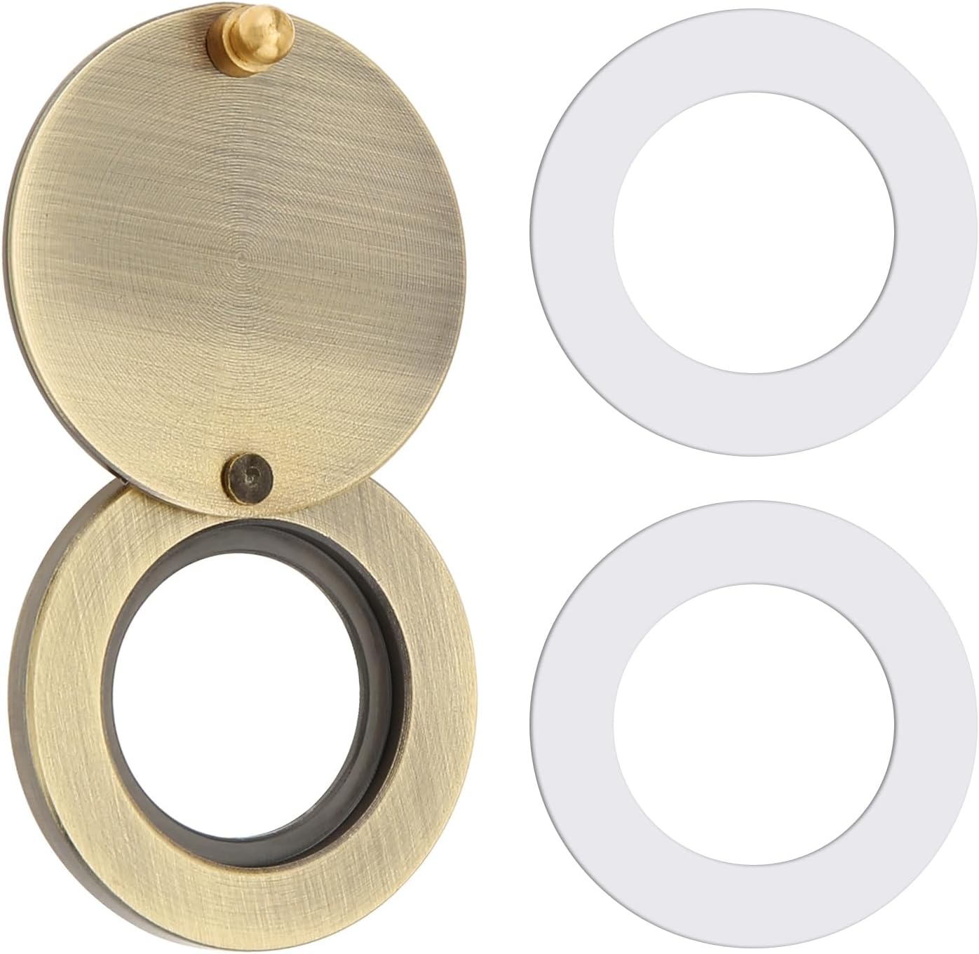 HOJLKLD Peephole Cover, Solid Brass Privacy Door Viewer Cover with ...