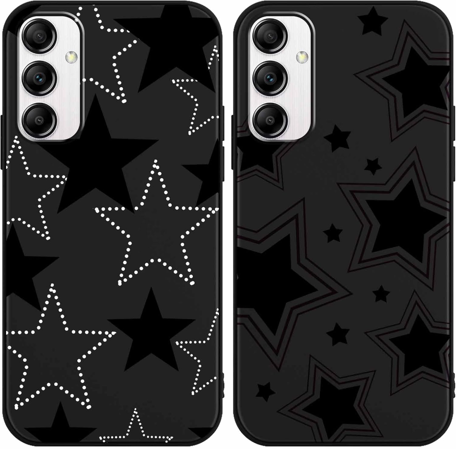 Amazon.com: Yomjew 2 Pack Cute Cool Black Star Phone Case for Samsung ...