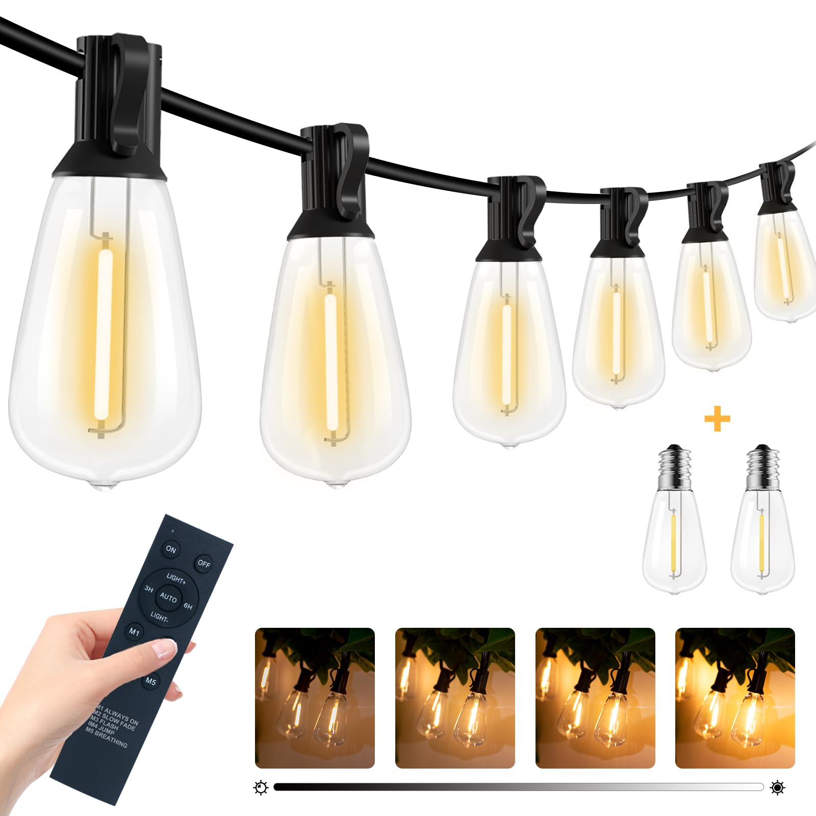 Snapklik.com : Litogo 120ft Patio Lights Outdoor Waterproof, LED ...