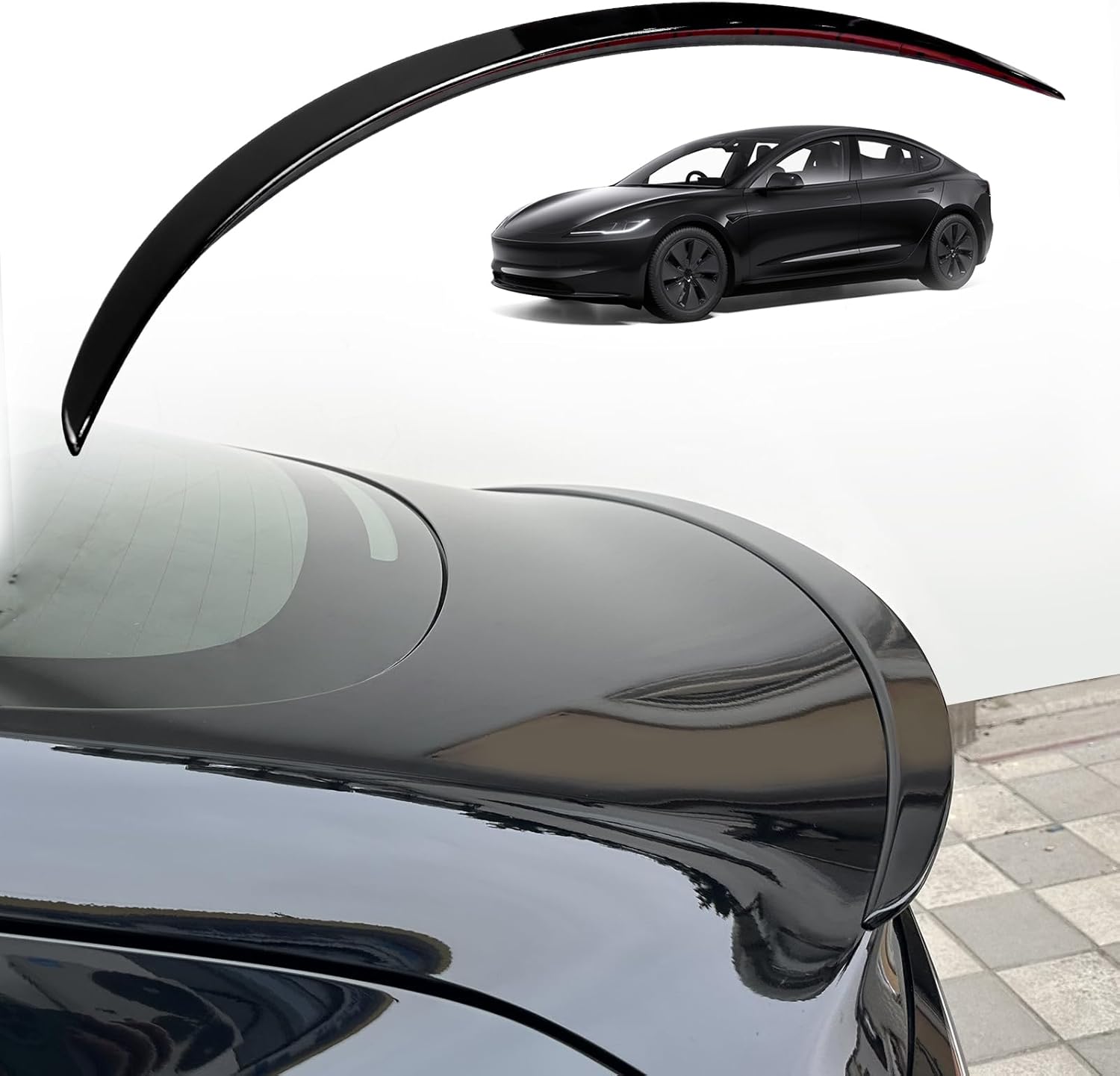 Amazon.com: BestEvMod Rear Spoiler Wings Compatible with 2024 2025 ...