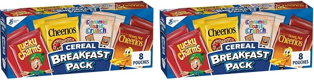 Amazon.com: General Mills Breakfast Cereal Variety Pack, Lucky Charms ...