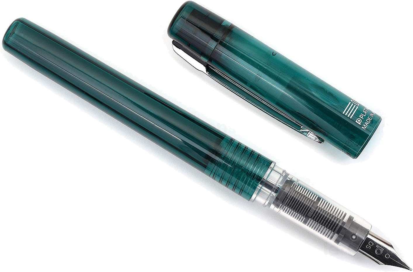 PLATINUM Prefounte Fountain Ink Pen with SS Medium Nib, Translucent ...
