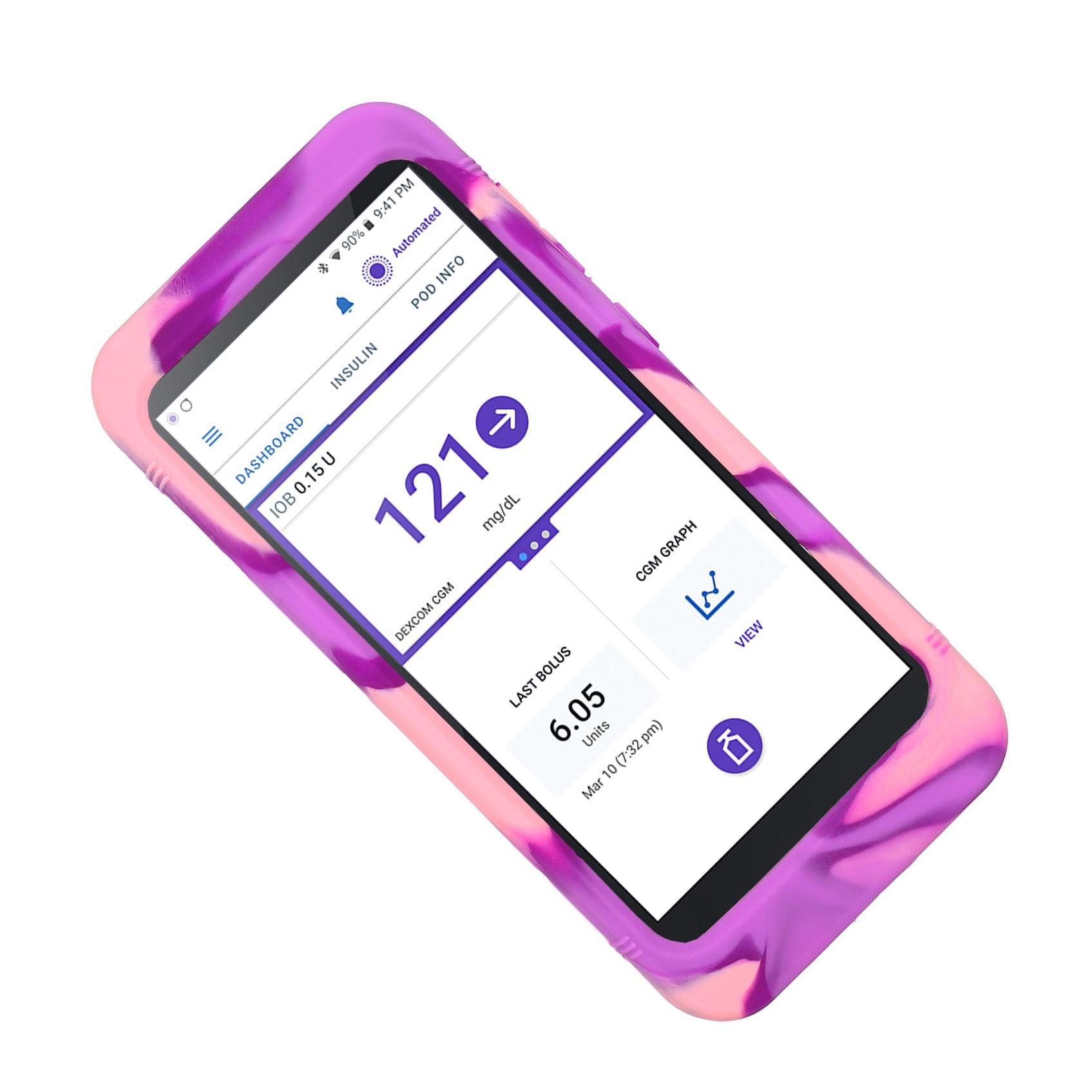 Mix Silicone Case For Omnipod 5 Receiver Continuous Glucose Monitoring Mix Pppppk