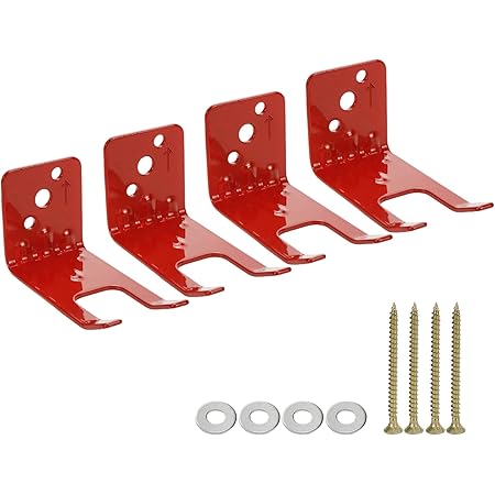 Tsnamay Red 4 Pack Universal Fire-Extinguisher Bracket for 5 to 13 lbs Holder for Water ...