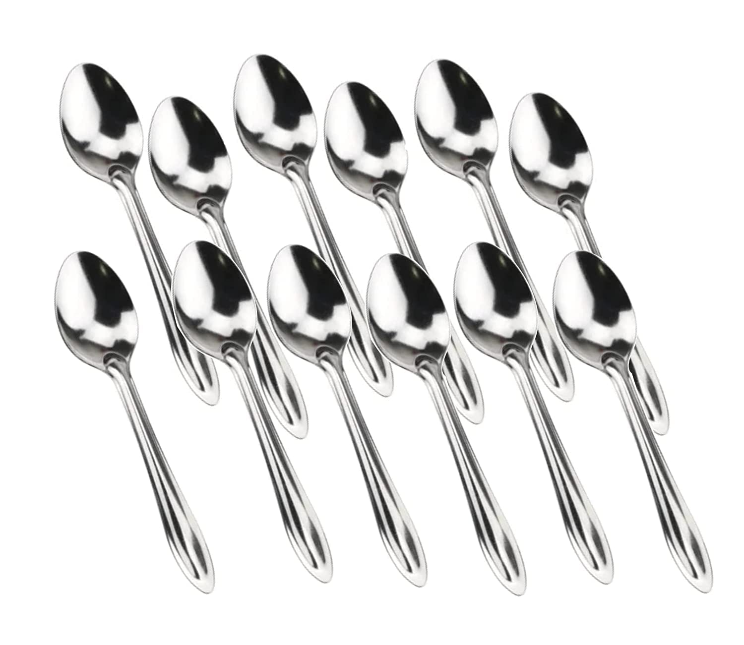 Buy Small Size Stainless Steel Spoons for Tea, Coffee,Pickle, Juice, 12 ...