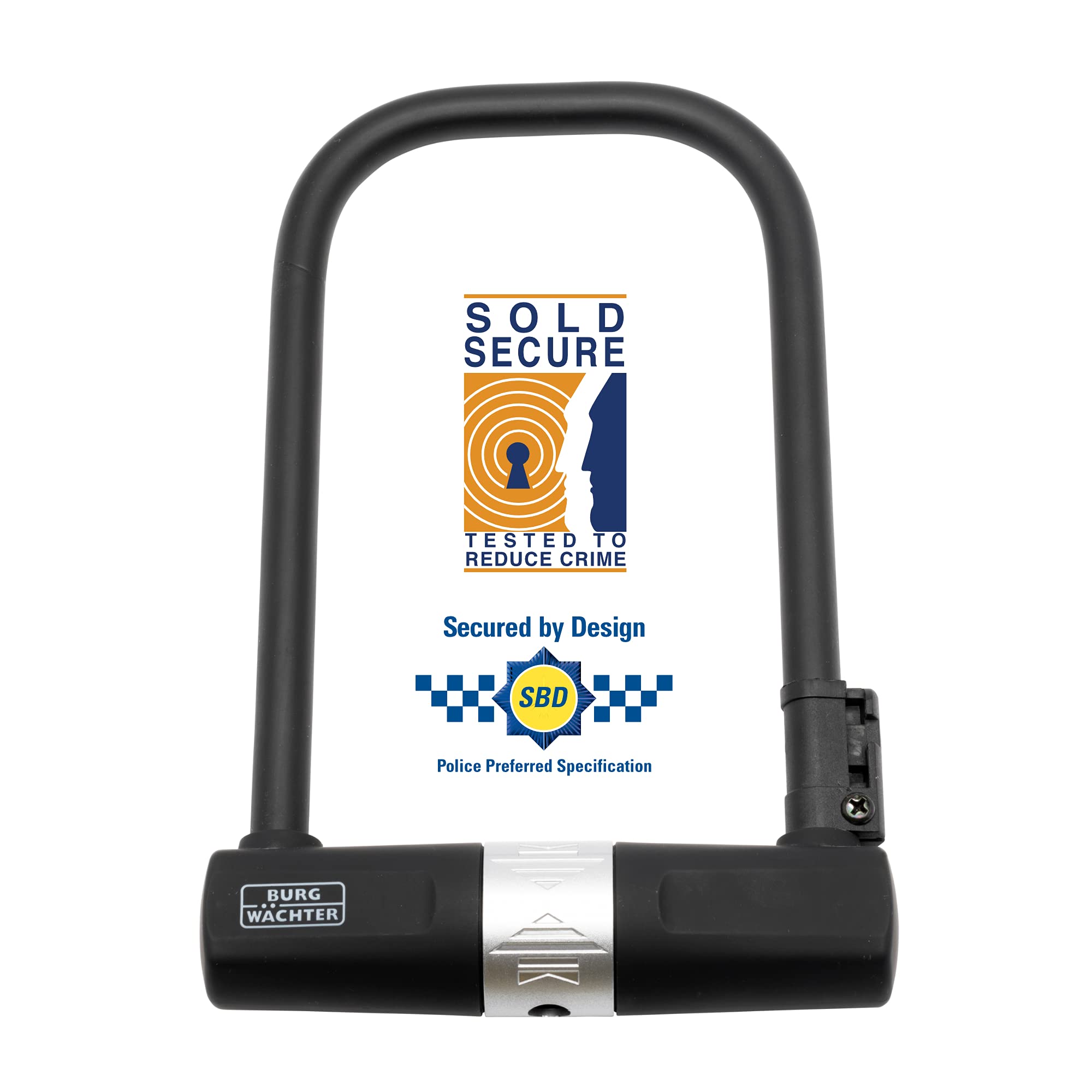 Burg-Wächter 40030 Sold Secure Gold D Lock 1580 HB 165/200, Black ...