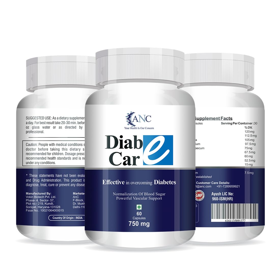 Buy ANC Diabe Care Gymnema Sylvestre for Diabetes Control 750mg 60 ...