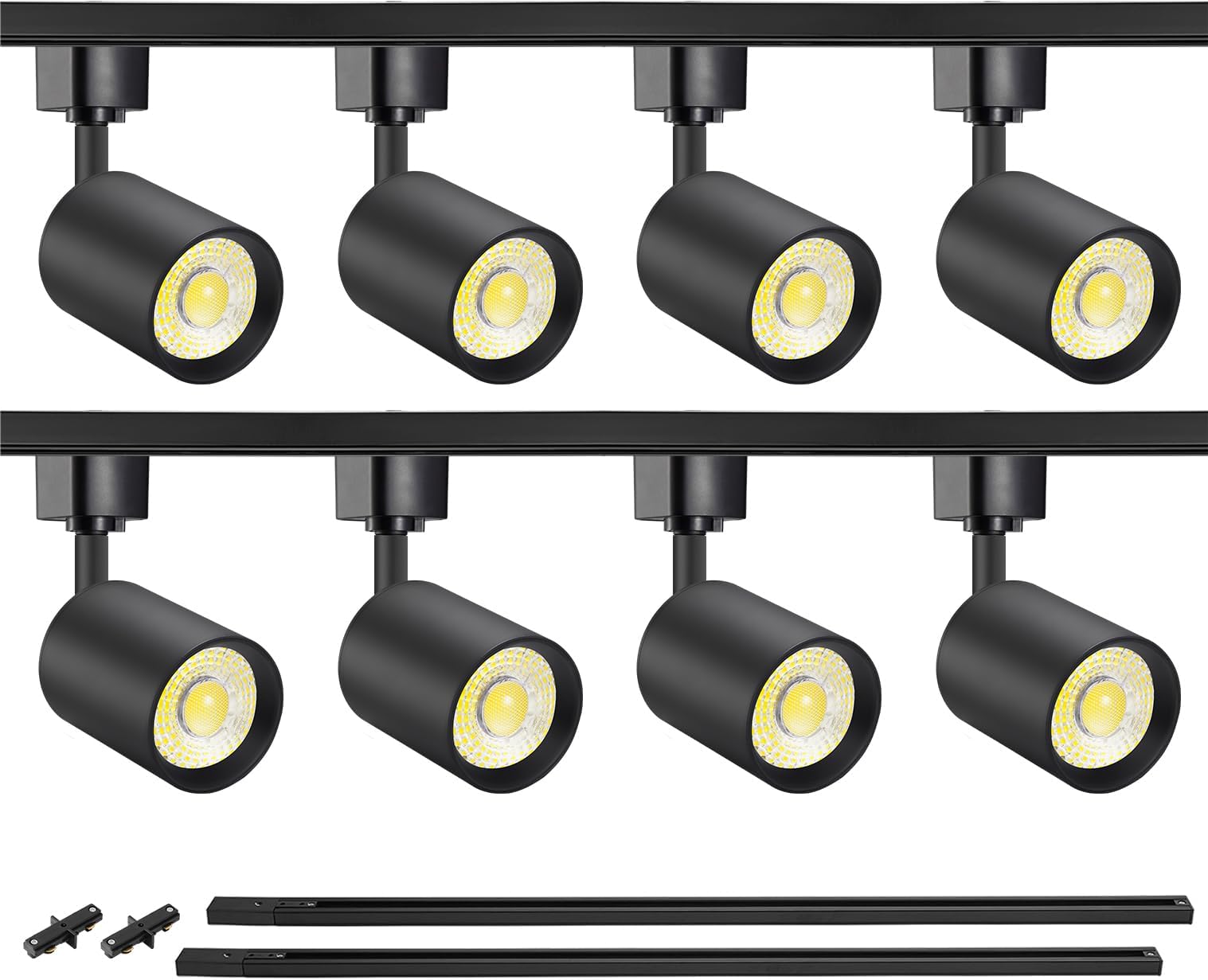 VANoopee 8-Light LED Track Lighting Kit with 6.6FT H Type Track Rails ...