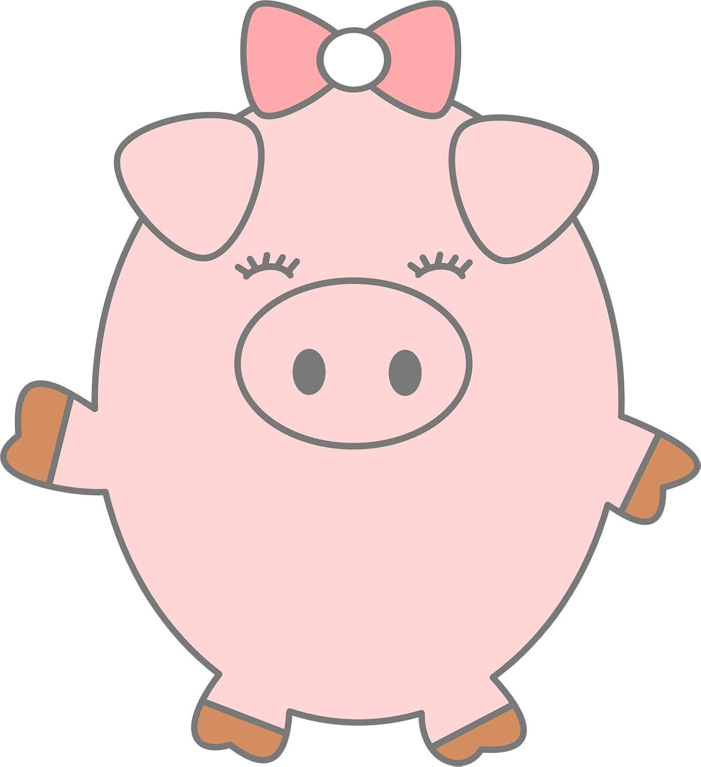Amazon.com: Magnet Happy Cute Girly Piggy Pig Cartoon Icon Magnetic ...