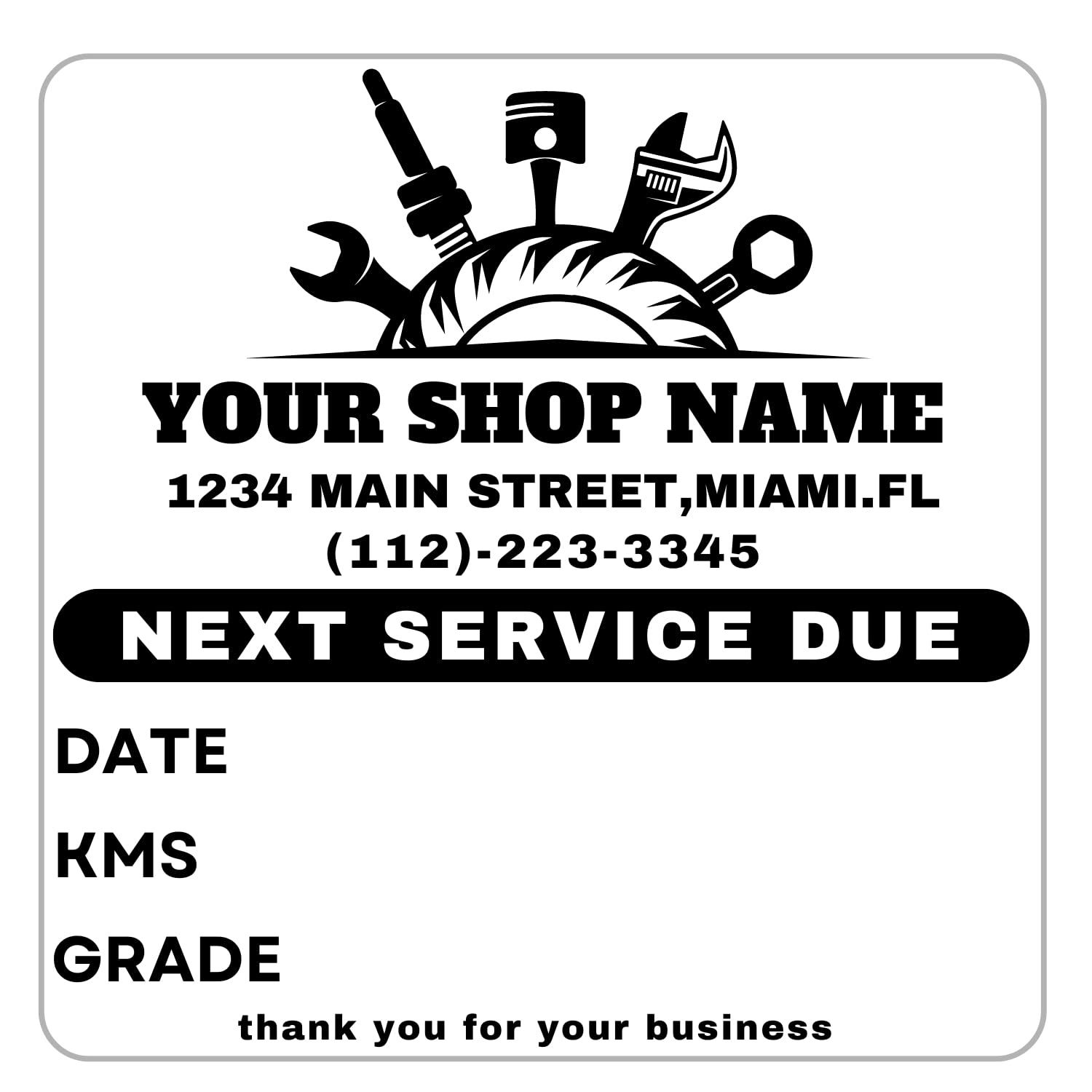 Amazon.com: Custom Oil Change Stickers 2x2 Inches, Personalized Oil ...