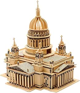 3D Wooden Puzzles Architectural Model Building Blocks Puzzle Brain ...